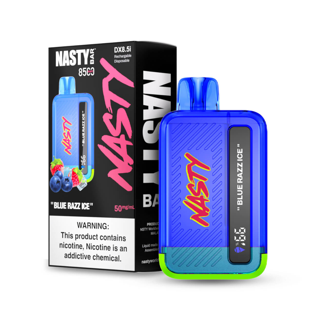 Blue Razz Ice By Nasty Bars Vapers Club