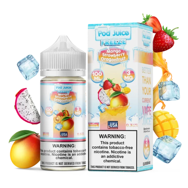 Mango Strawberry Dragonfruit Freeze by Pod Juice | Vaper's Club